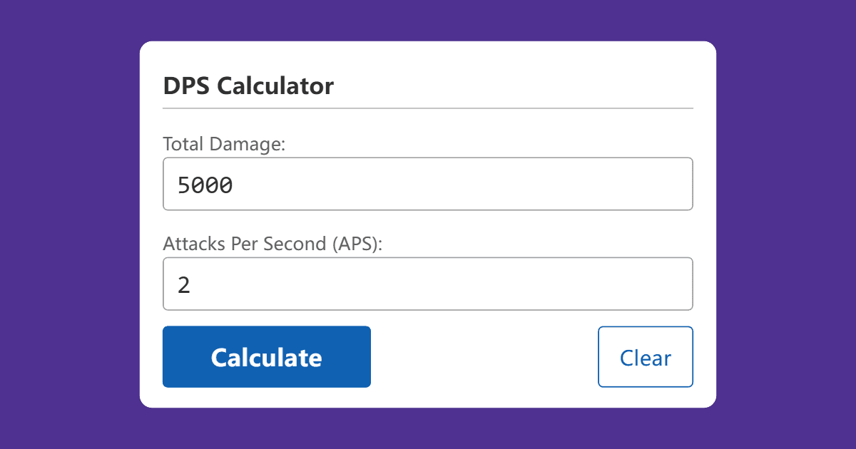 DPS Calculator