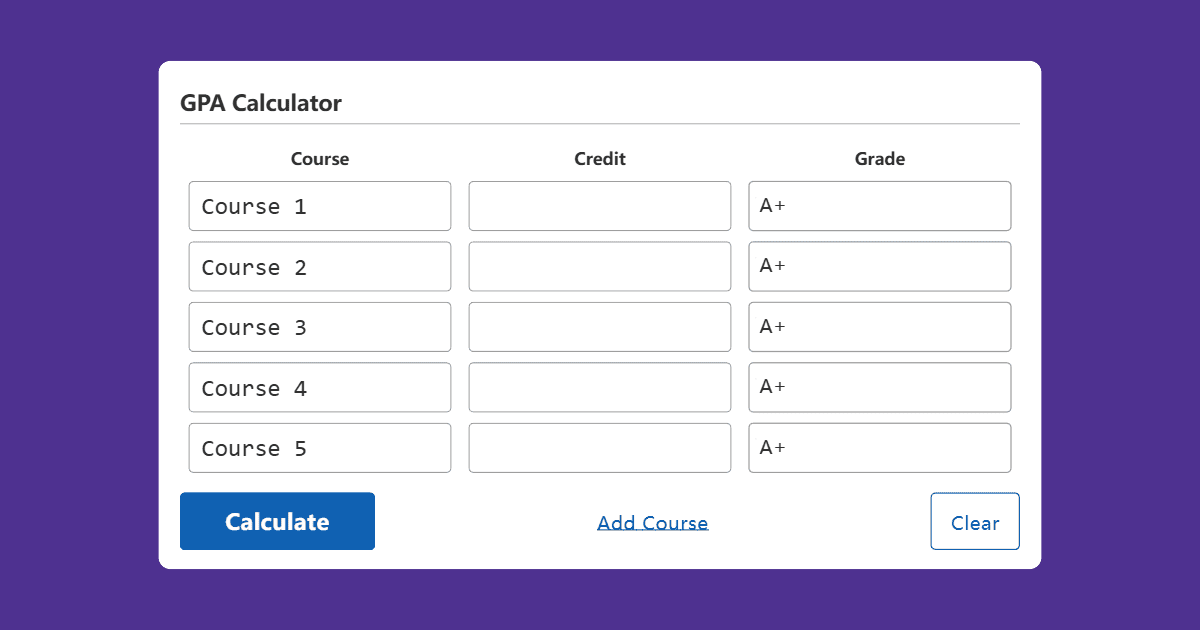 GPA Calculator