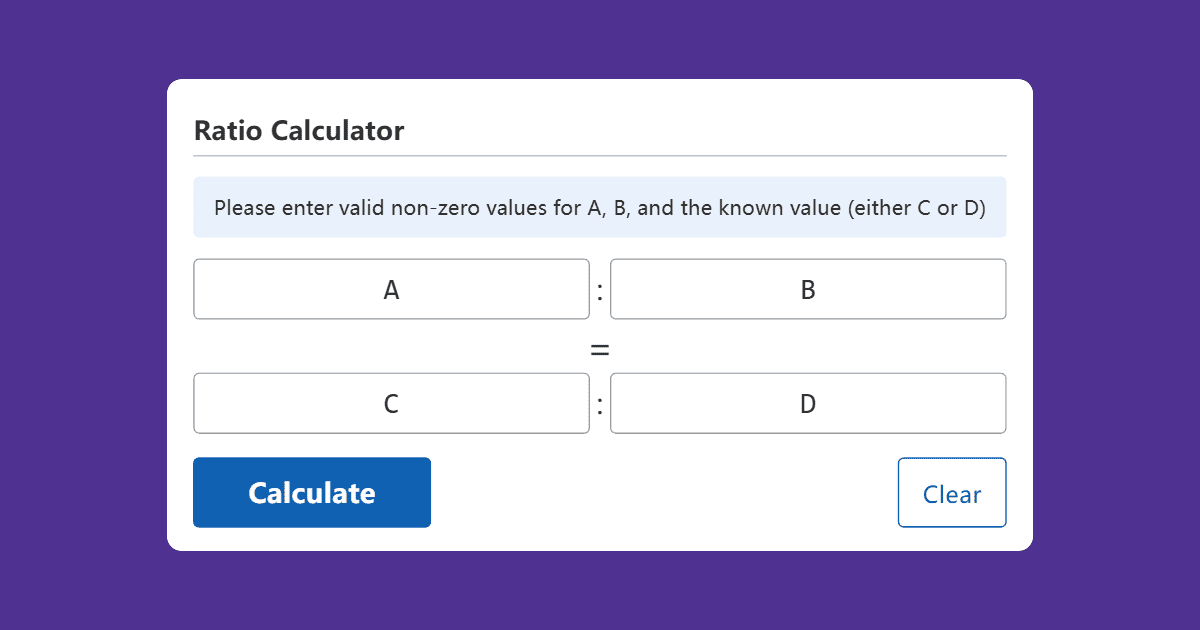 Ratio Calculator