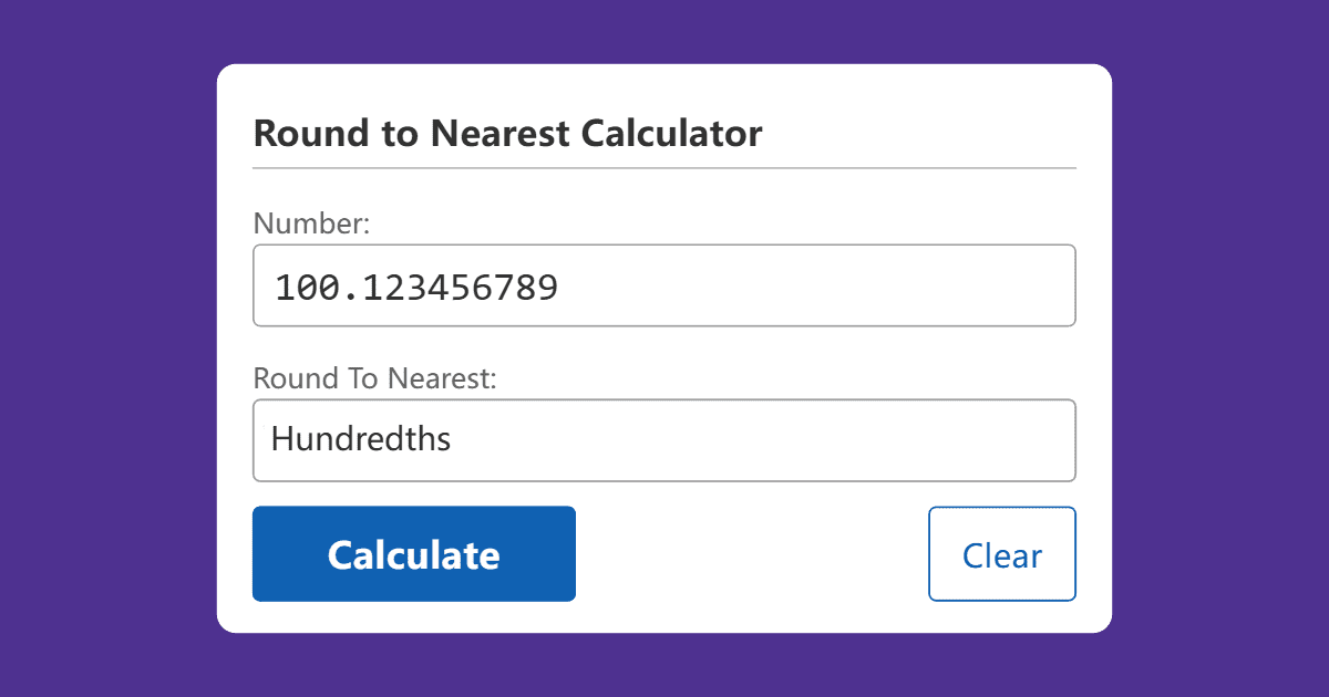 Round to Nearest Calculator