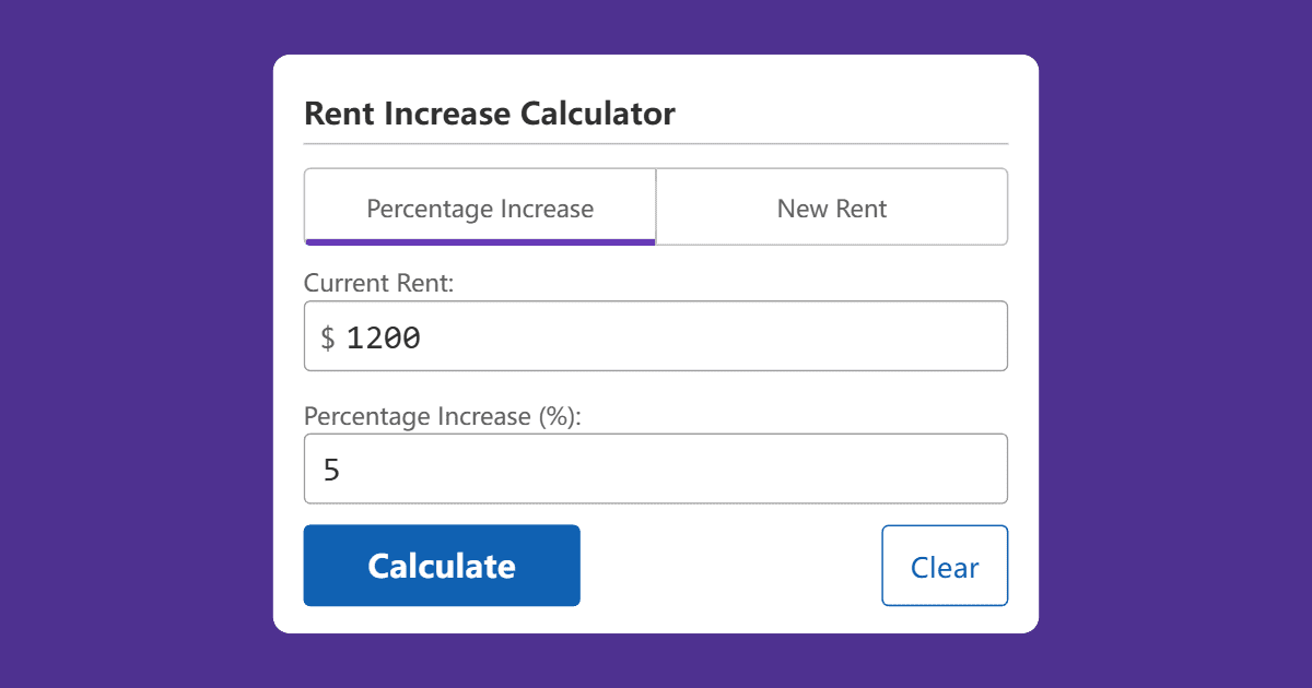 Rent Increase Calculator