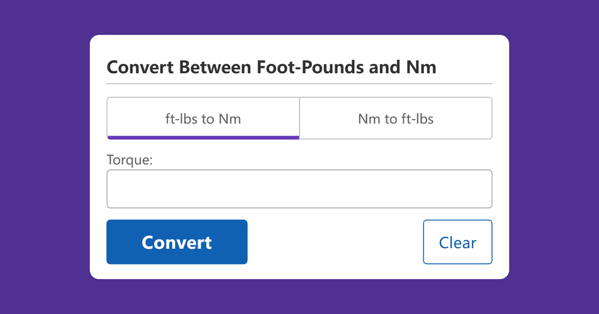 Foot Pounds To Nm Calculator Foot Pounds To Nm Calculator