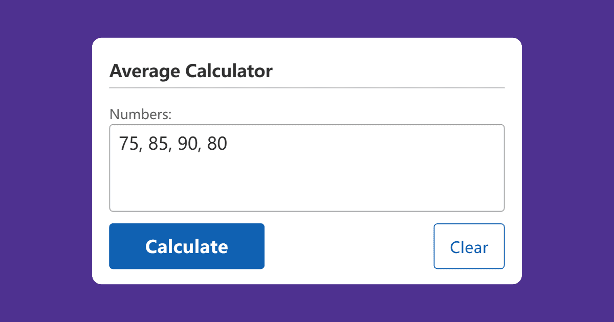 Average Calculator