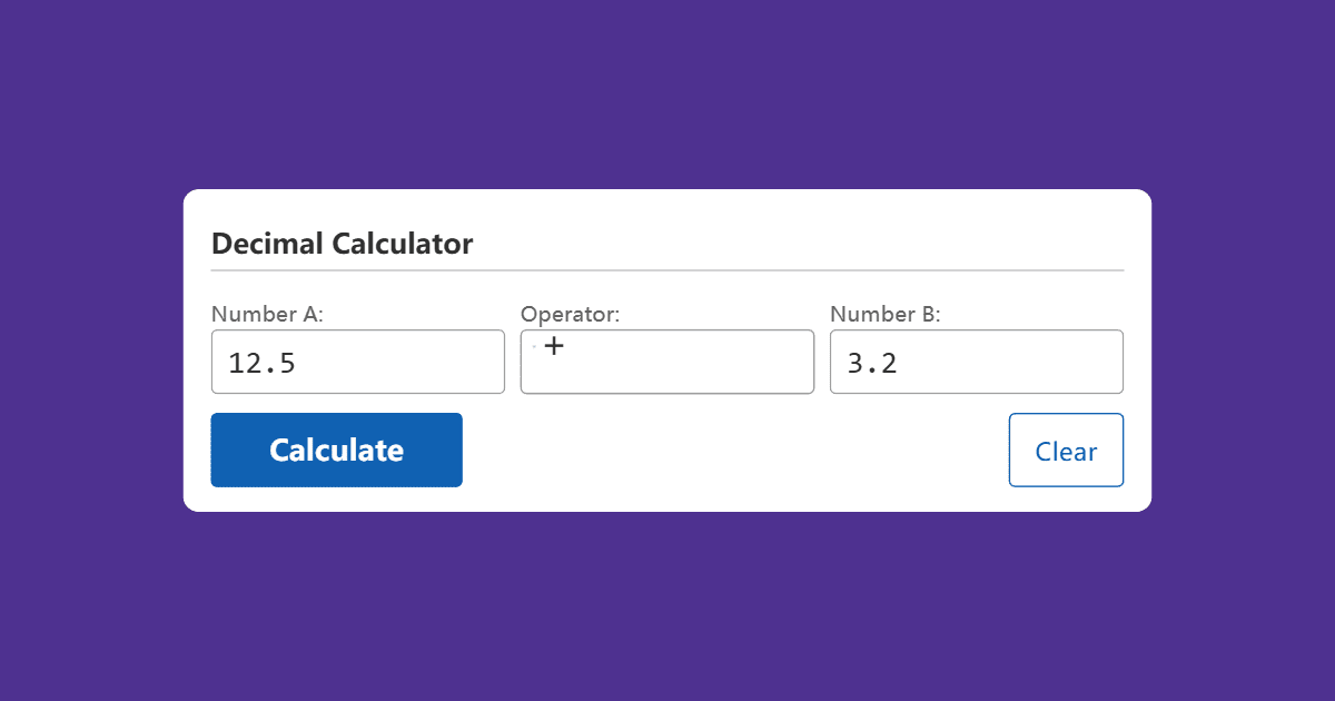 Decimal Calculator