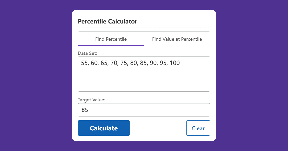 Percentile Calculator