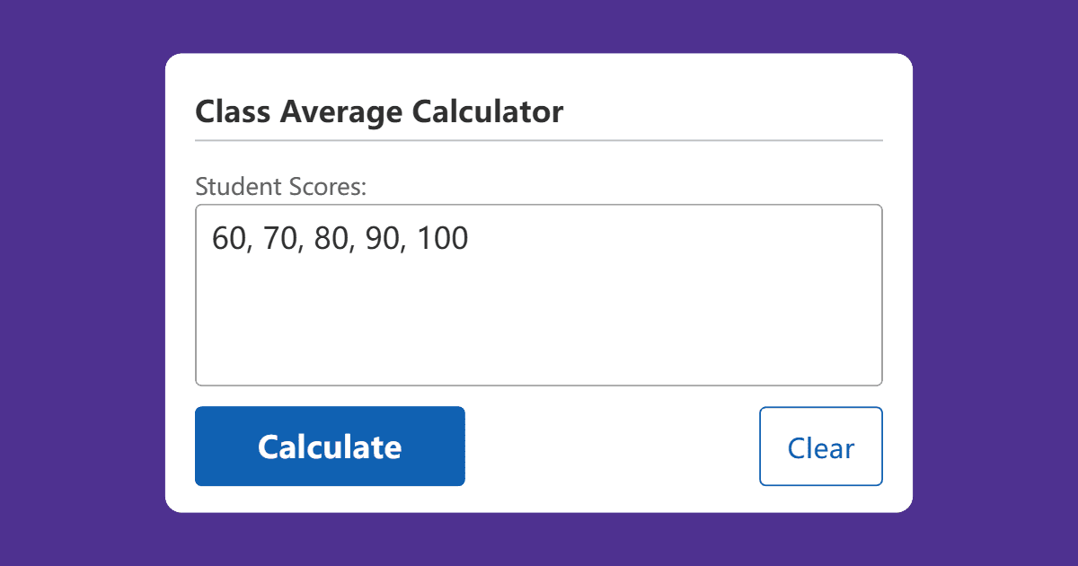 Class Average Calculator