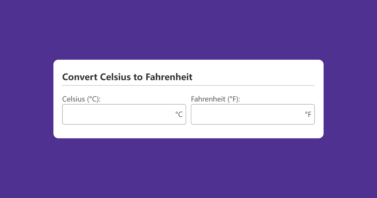 Celsius to Fahrenheit Calculator