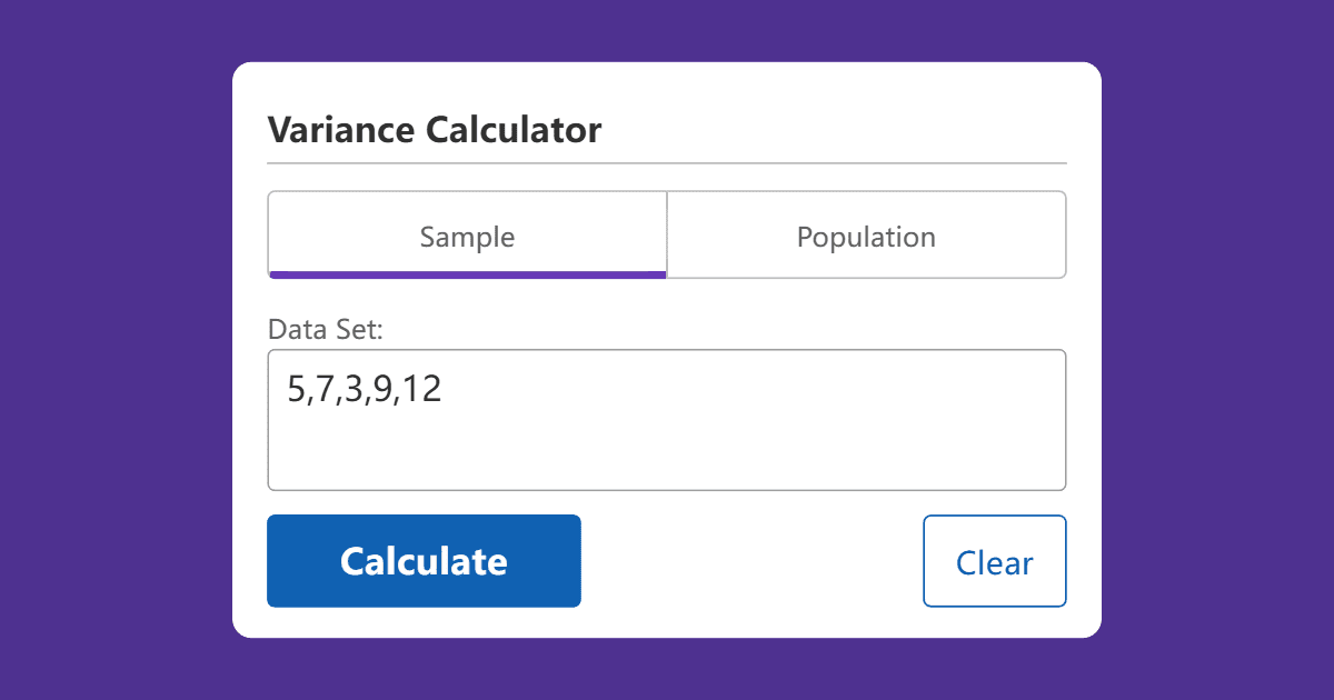 Variance Calculator