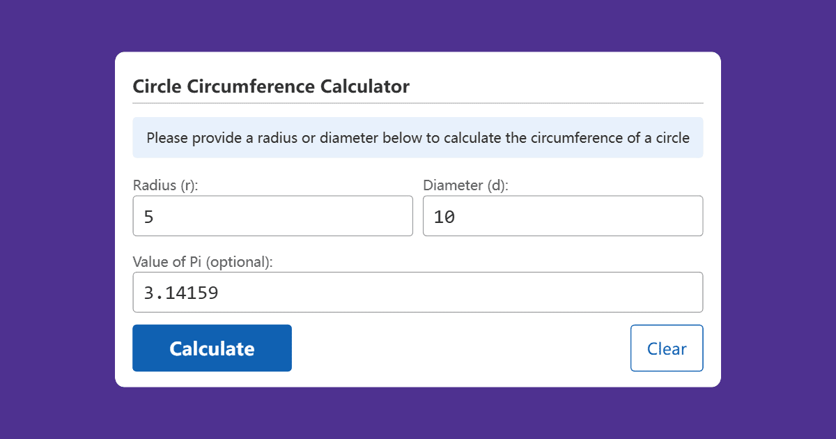 Circle Circumference Calculator